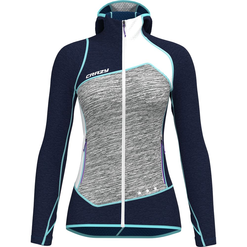 Crazy Idea Pull Ionic Light Damen Midlayer lake blue – Sport Praxenthaler